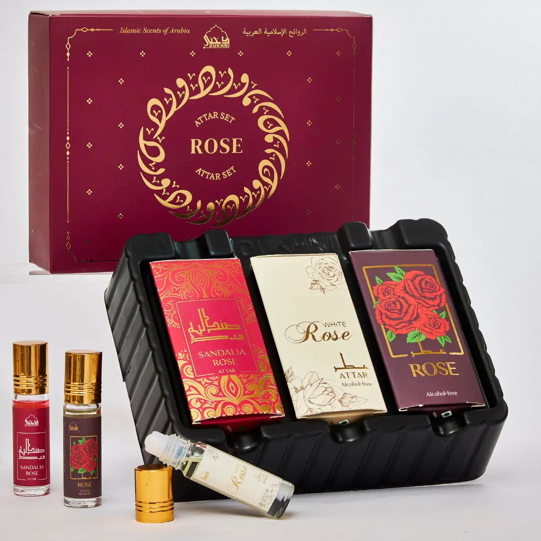 Rose Attar Oil Set – Dukhni - Islamic Scents of Arabia الروائح ...